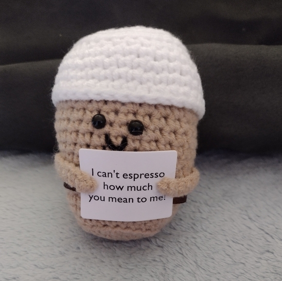 Accents | Nib Positive Crochet Espresso Friend 35 Tall 25 Widecream ...